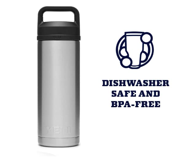 YETI Rambler 18 oz Bottle, Vacuum Insulated, Stainless Steel with Chug Cap