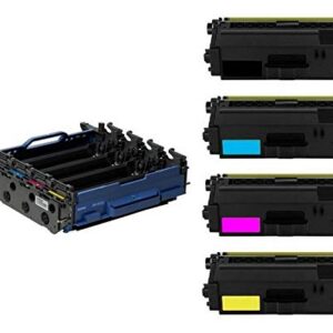 SuppliesMAX Compatible Replacement for Brother HL-L9200/L9300/MFC-L9550/L9950CDWT Drum/High Yield Toner Value Combo Pack (1-Drum Unit/4-Toners) (DR-331CL/TN-339BCMYVB)