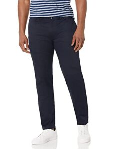 a|x armani exchange mens slim fit stretch trouser casual pants, deep navy, 28w x 34l us