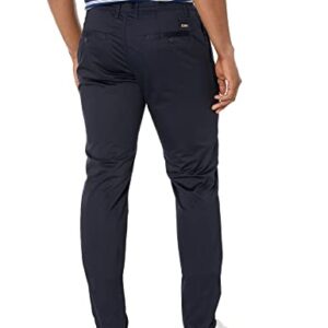 A|X ARMANI EXCHANGE mens Slim Fit Stretch Trouser Casual Pants, Deep Navy, 28W x 34L US