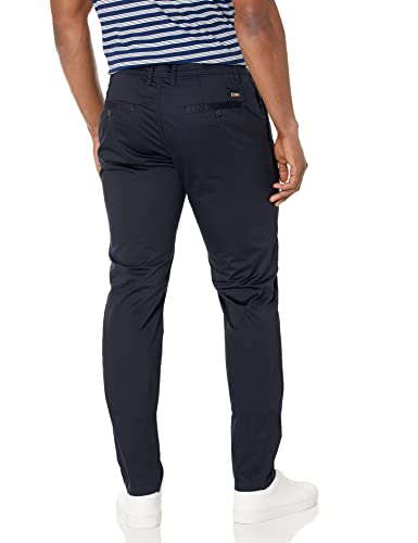 A|X ARMANI EXCHANGE mens Slim Fit Stretch Trouser Casual Pants, Deep Navy, 28W x 34L US