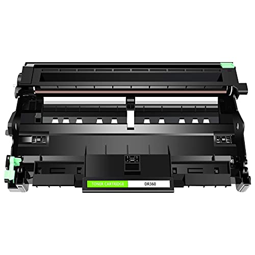 greencycle 4 Pack TN360 Toner Cartridges and 1 Pack DR360 Drum Unit Set Compatible for Brother MFC-7340/7440/7840 Series Printer