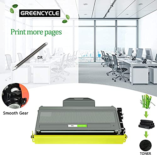 greencycle 4 Pack TN360 Toner Cartridges and 1 Pack DR360 Drum Unit Set Compatible for Brother MFC-7340/7440/7840 Series Printer