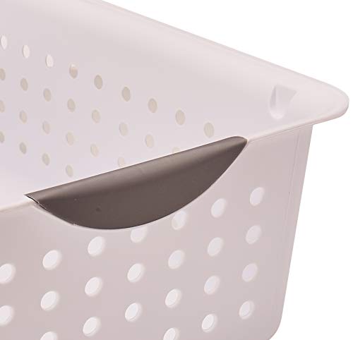 Sterilite 16248006 Medium White Ultra Basket, 2 Pack