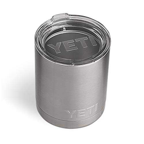 YETI Rambler 10 oz Lowball, Vacuum Insulated, Stainless Steel with Standard Lid, Stainless