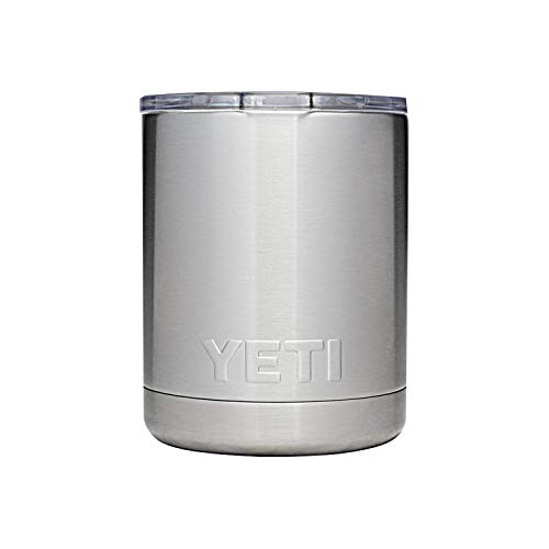 YETI Rambler 10 oz Lowball, Vacuum Insulated, Stainless Steel with Standard Lid, Stainless