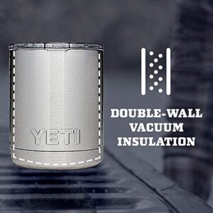 YETI Rambler 10 oz Lowball, Vacuum Insulated, Stainless Steel with Standard Lid, Stainless