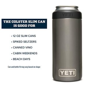 YETI Rambler 12 oz. Colster Slim Can Insulator for the Slim Hard Seltzer Cans, Graphite