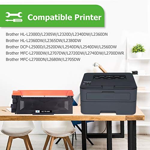 Aztech Compatible TN660 Toner Cartridge Replacement for Brother TN660 TN 660 630 TN-660 TN630 TN-630 HL-L2340DW HL-L2300D MFC-L2707DW DCP-L2540DW DCP-L2520DW HL-L2320D Printer (Black, 4-Pack)