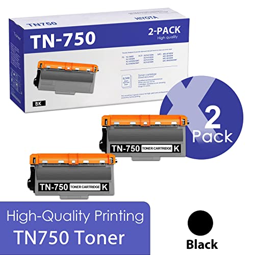 TN-750 TN750 High Yield Toner Cartridge - HIYOTA TN750 2PK Compatible Replacement for Brother TN750 TN720 for Brother hl-5470dw HL-5450dn hl-6180dw mfc-8710dw mfc-8950dw Printer