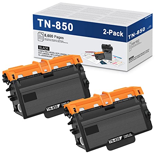 MR TN850 TN-850 High Yield: TN8502PK Black Toner Cartridge Replacement for Brother tn-850BK HL-L6200DWT MFC-L5700DW MFC-L5800DW DCP-L5500 HL-L5000D Toner Printer