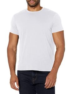 a|x armani exchange men’s solid colored basic pima crew neck – white – medium