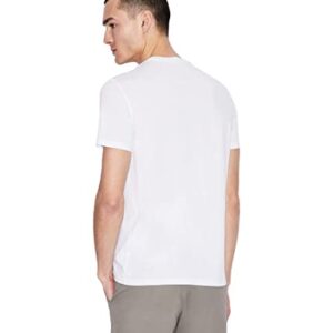 A|X ARMANI EXCHANGE Men's Solid Colored Basic Pima Crew Neck - white - Medium