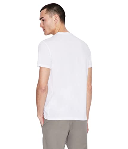 A|X ARMANI EXCHANGE Men's Solid Colored Basic Pima Crew Neck - white - Medium