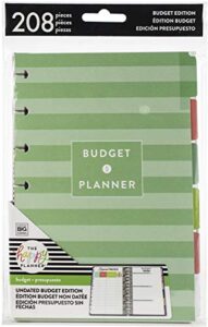 me & my big ideas budget extension pack – the happy planner scrapbooking supplies – 6 month expense tracker – bill pay checklists & budget worksheets – stickers & dividers for budgeting – mini size