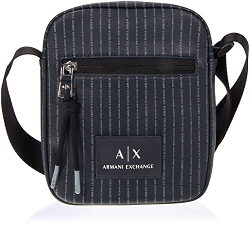 A|X ARMANI EXCHANGE mens Eco-leather Bag Crossbody, Blue, Medium US