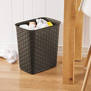 Sterilite Weave 3.4 Gallon Plastic Home/Office Wastebasket Trash Can (6 Pack)