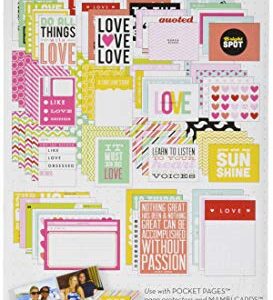 me & my BIG ideas Pocket Pages Journaling Cards, Love