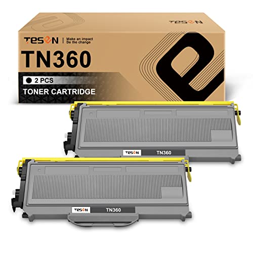 TN360 TESEN Compatible Toner Cartridge Replacement for Brother TN330 TN360 TN-330 TN-360 High Yield for Brother DCP-7040 DCP-7030 MFC-7840W MFC-7440N MFC-7345N MFC-7340 HL-2170W HL-2140 2 Packs