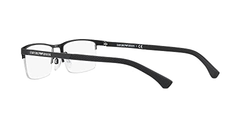 Armani EA1041 Eyeglass Frames 3094-53 - Black Rubber EA1041-3094-53