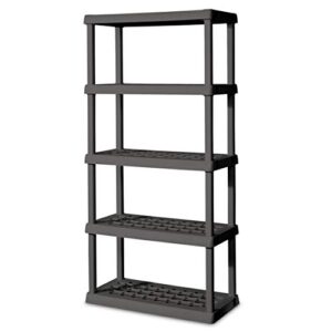 sterilite 01553v01 5 shelf unit, flat gray shelves & legs, 1-pack