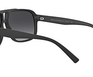 A|X ARMANI EXCHANGE Men's AX4104S Rectangular Sunglasses, Black/Grey Gradient, 61 mm