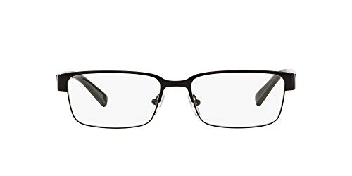 A|X ARMANI EXCHANGE Men's AX1017 Rectangular Prescription Eyewear Frames, Black/Demo Lens, 54 mm