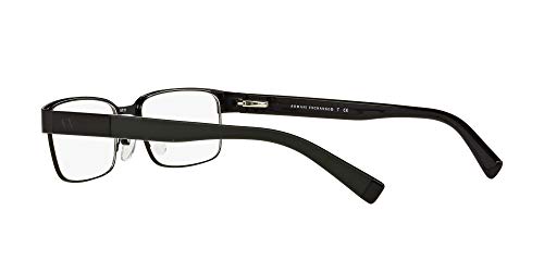 A|X ARMANI EXCHANGE Men's AX1017 Rectangular Prescription Eyewear Frames, Black/Demo Lens, 54 mm