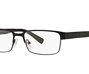 A|X ARMANI EXCHANGE Men's AX1017 Rectangular Prescription Eyewear Frames, Black/Demo Lens, 54 mm