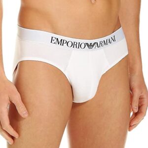 Emporio Armani Men's Stretch Cotton Brief, White, Medium