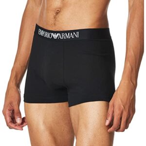 emporio armani men’s stretch cotton boxer brief, black, medium