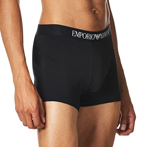 Emporio Armani Men's Stretch Cotton Boxer Brief, Black, Medium