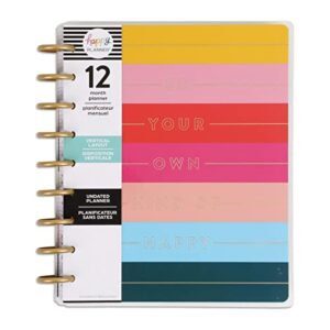 happy planner 12-month undated classic planner-bright & fun