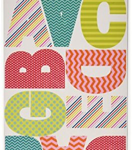 me & my BIG ideas Garde Patterned AV Alphabet Stickers, Large, 10 Sheet