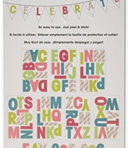 me & my BIG ideas Garde Patterned AV Alphabet Stickers, Large, 10 Sheet