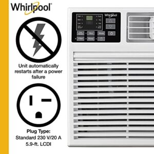 Whirlpool 14,000 BTU 230V Through-the-Wall Air Conditioner and Heater with Remote Control, Digital Display, and 24H Timer