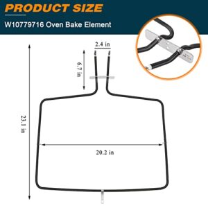 Beaquicy W10779716 Oven Bake Element - Replacement for Whirlpool Kitchen-Aid May-tag Range Ovens