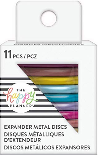 me & my BIG ideas Metal Expander Discs, Rainbow - The Happy Planner Scrapbooking Supplies - Add Extra Pages, Notes & Artwork - Create More Space for Notebooks, Planners & Journals - Expander Size