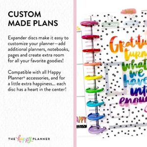 me & my BIG ideas Metal Expander Discs, Rainbow - The Happy Planner Scrapbooking Supplies - Add Extra Pages, Notes & Artwork - Create More Space for Notebooks, Planners & Journals - Expander Size