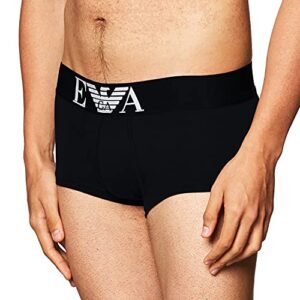 emporio armani men’s cotton stretch trunk, black, medium