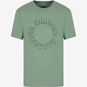 A|X ARMANI EXCHANGE Men's Exchange Circle Armani Logo Tee, Duck Green, XX-Large