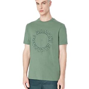 A|X ARMANI EXCHANGE Men's Exchange Circle Armani Logo Tee, Duck Green, XX-Large