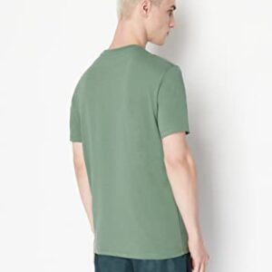 A|X ARMANI EXCHANGE Men's Exchange Circle Armani Logo Tee, Duck Green, XX-Large