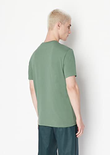 A|X ARMANI EXCHANGE Men's Exchange Circle Armani Logo Tee, Duck Green, XX-Large