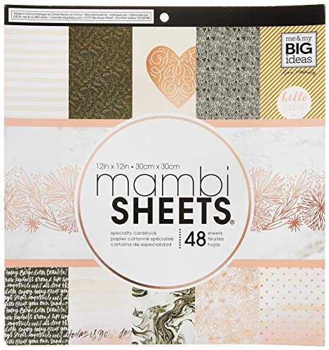 Me & My Big Ideas Cdstck MAMBI Sheets Cdstk Pad 12x12 Rose Gold