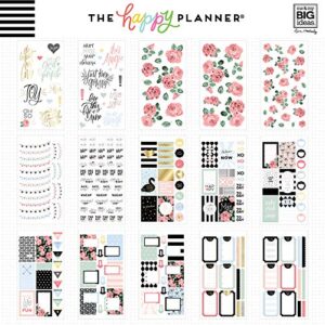 me & my BIG ideas Sticker Value Pack - The Happy Planner Scrapbooking Supplies - Simply Lovely Theme - Multi-Color & Gold Foil - Great for Projects & Albums - 30 Sheets, 813 Stickers Total