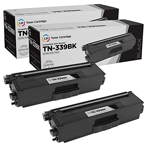 LD Compatible Toner Cartridge Replacement for Brother TN-339BK Extra High Yield (Black, 2-Pack)