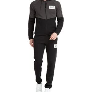 Emporio Armani EA7 men tracksuit black - grey M