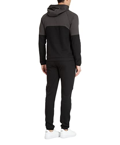 Emporio Armani EA7 men tracksuit black - grey M