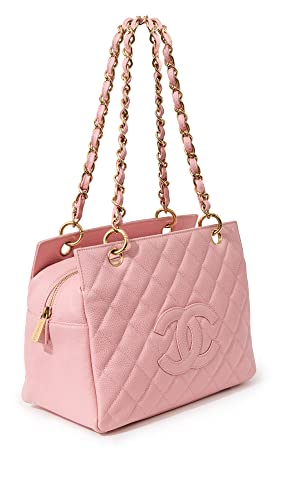 CHANEL Women's Pre-Loved Petite Timeless Tote, Caviar, Pink, One Size